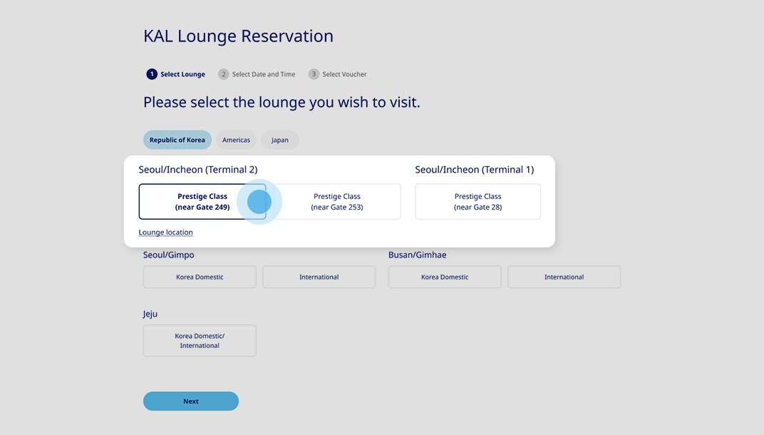 Reserve your lounge visit in advance